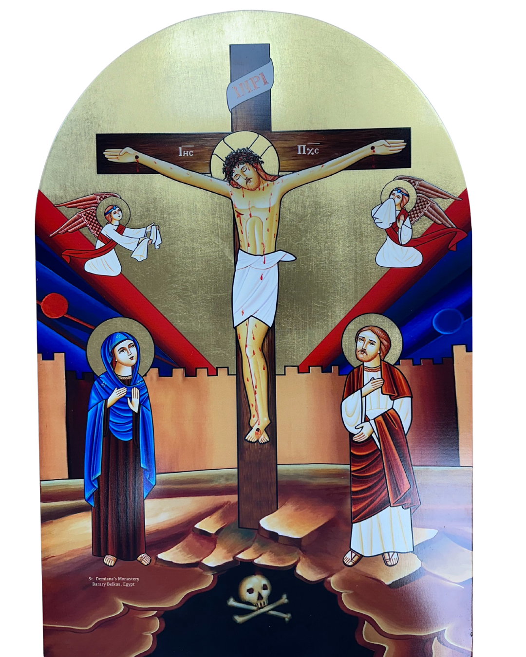 Coptic Icon of the crucifixion coptic arch – Saint Antony Gift shop